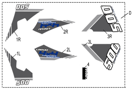 COMPLETE STICKER SET - LINHAI LOGO (BLUE AND OR ORANGE PLASTIC) | www ...
