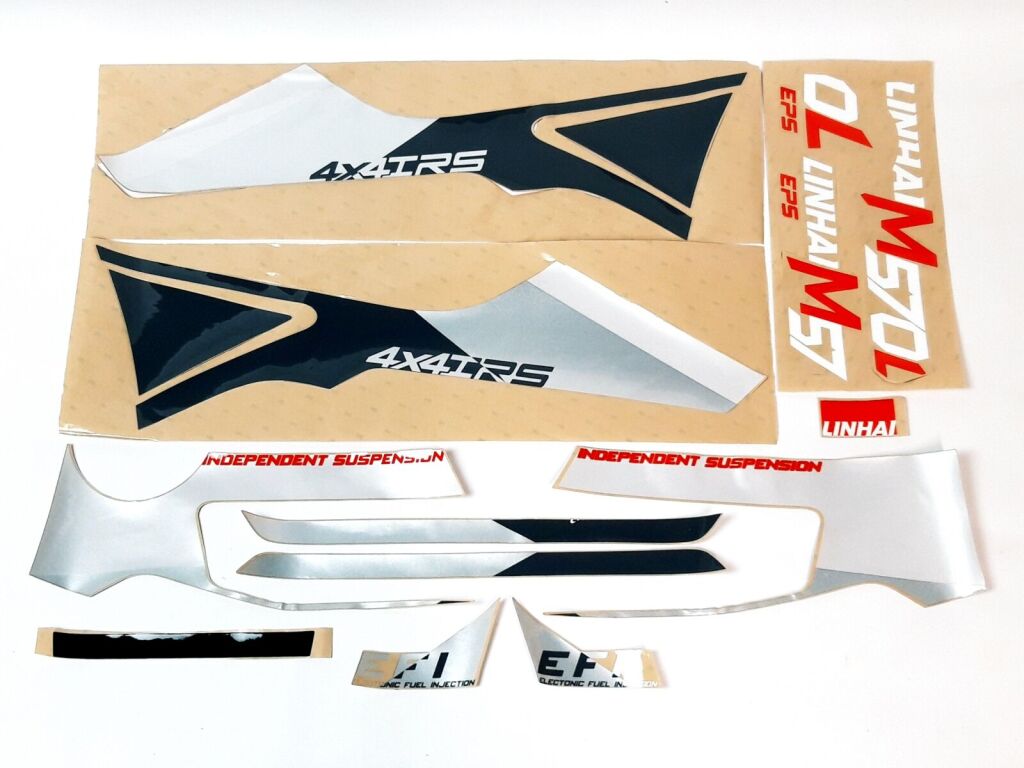 STICKER SET OF LINHAI LOGO FOR M570L (BLACK PLASTIC) | www.aspshop.eu